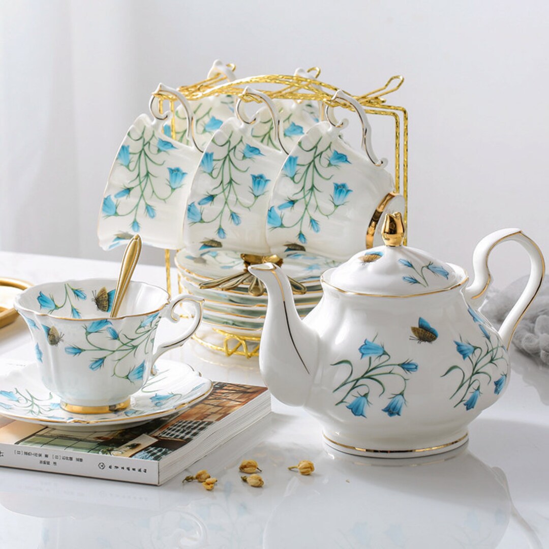 Creative Pastoral Style Ceramic Coffee Set British Afternoon Tea Set European Ceramic Coffee Cup ...