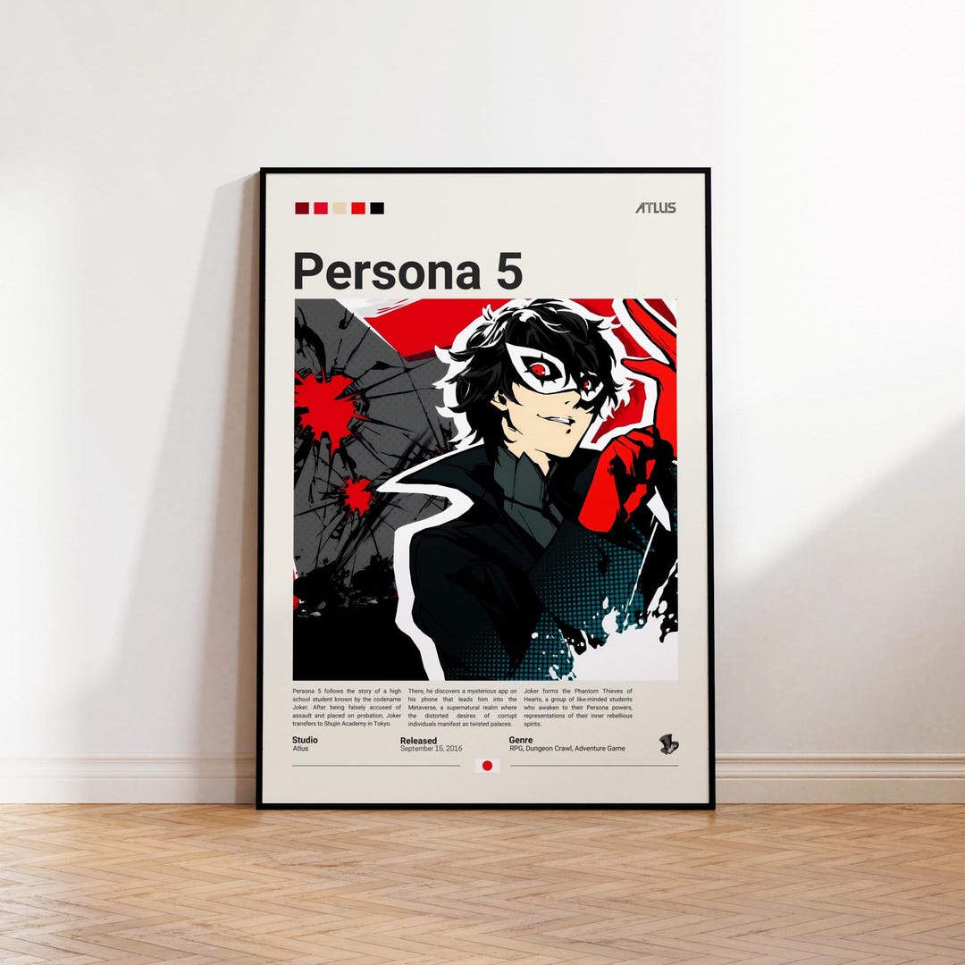 Persona 5 Poster, Video Game Poster, Persona 5 Fan Gift, Gamer Gift ...