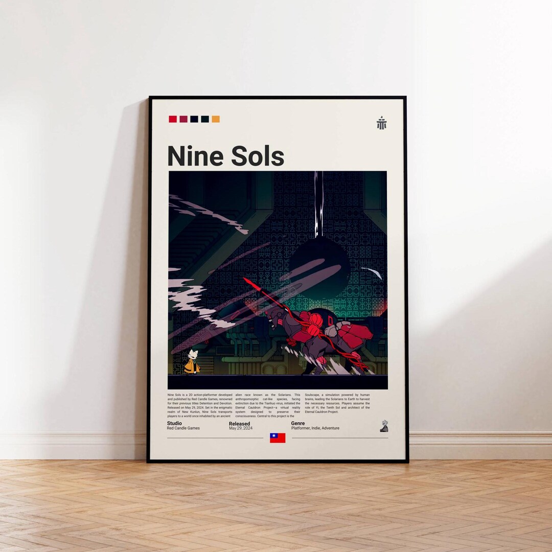 Nine Sols Poster, Video Game Poster, Gift for Nine Sols Fan, Gamer Gift ...