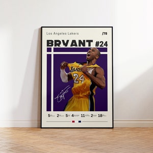 Kobe Bryant Poster, Los Angeles Lakers Poster, Basketball Print ...