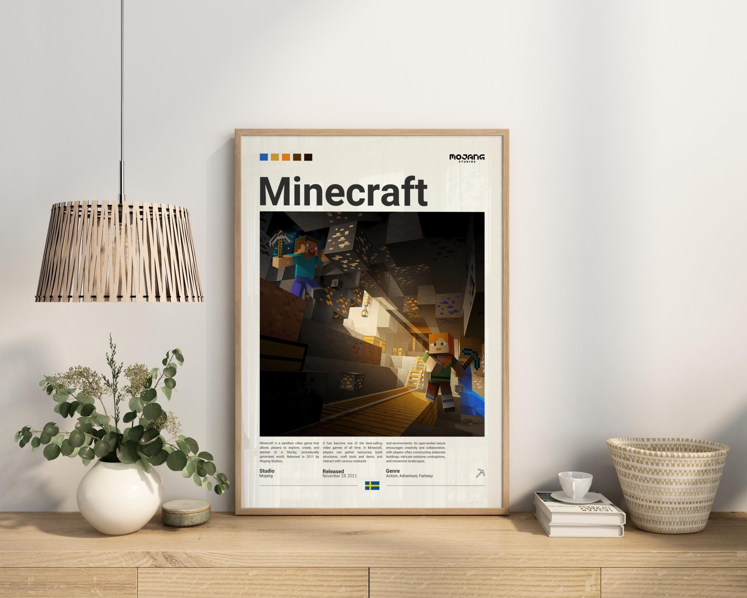 Minecraft Poster, Video Game Poster, Minecraft Fan Gift, Gamer Gift ...