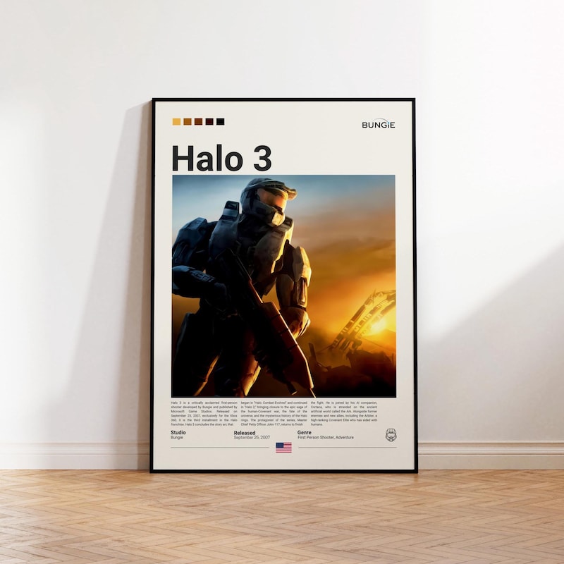 Halo 3 Game Poster - Etsy