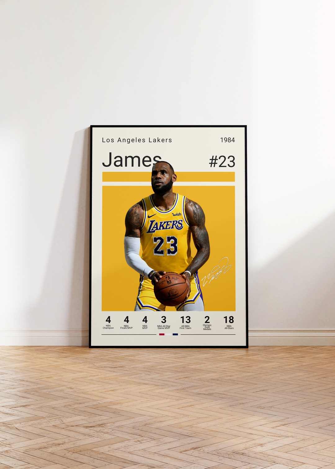 Lebron James Poster, Los Angeles Lakers Poster, Basketball Print ...