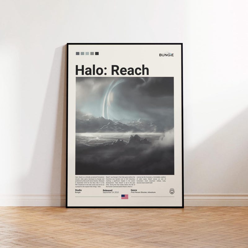 Halo Game Wall Poster - Etsy