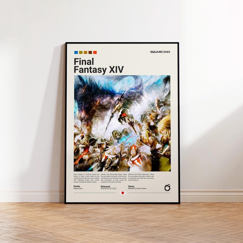 Final Fantasy 14 Poster, Video Game Poster, Gift for Final Fantasy Fan ...