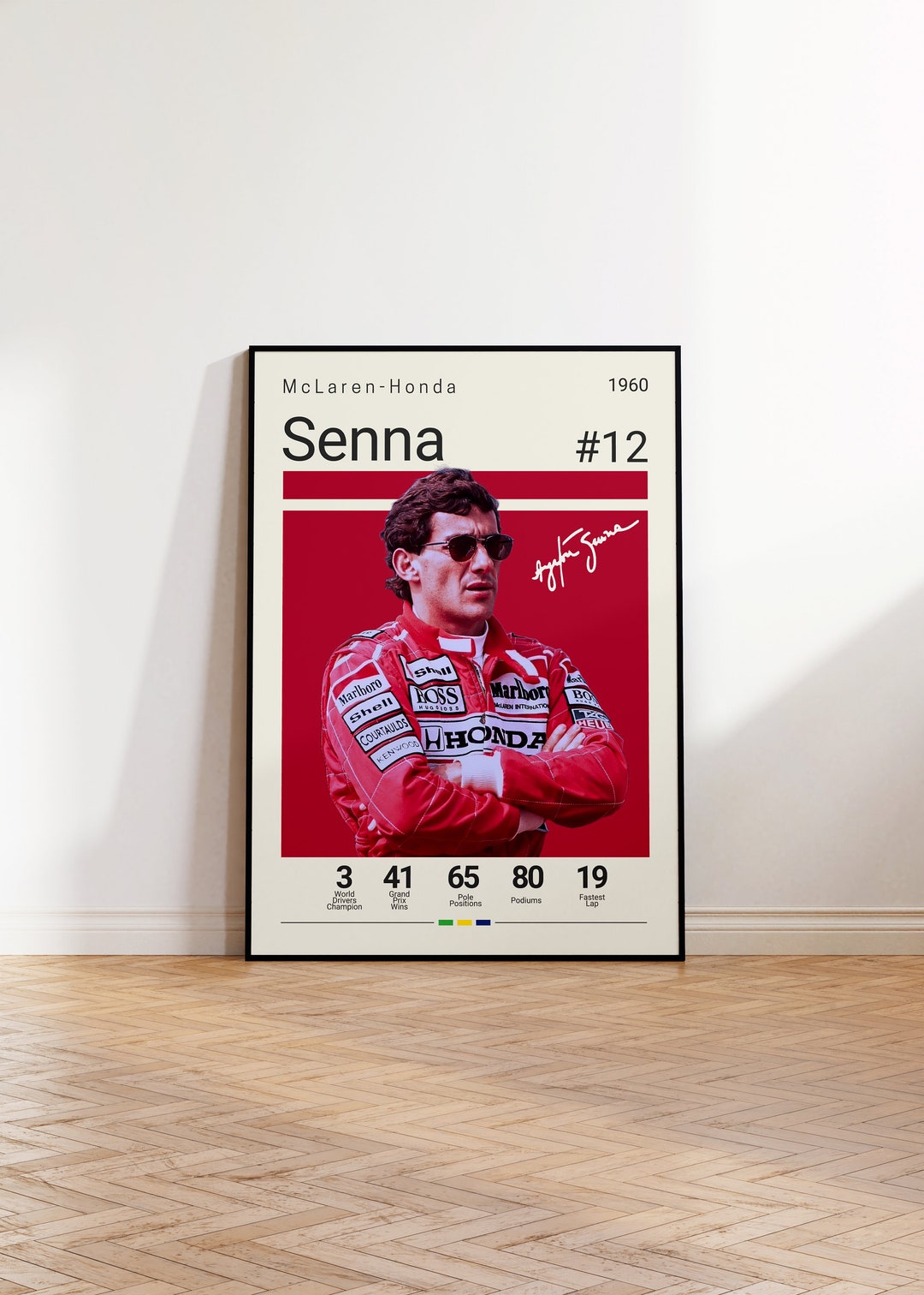 Ayrton Senna Poster, F1 Racing Poster, F1 Fan Gift, Formular One Poster ...