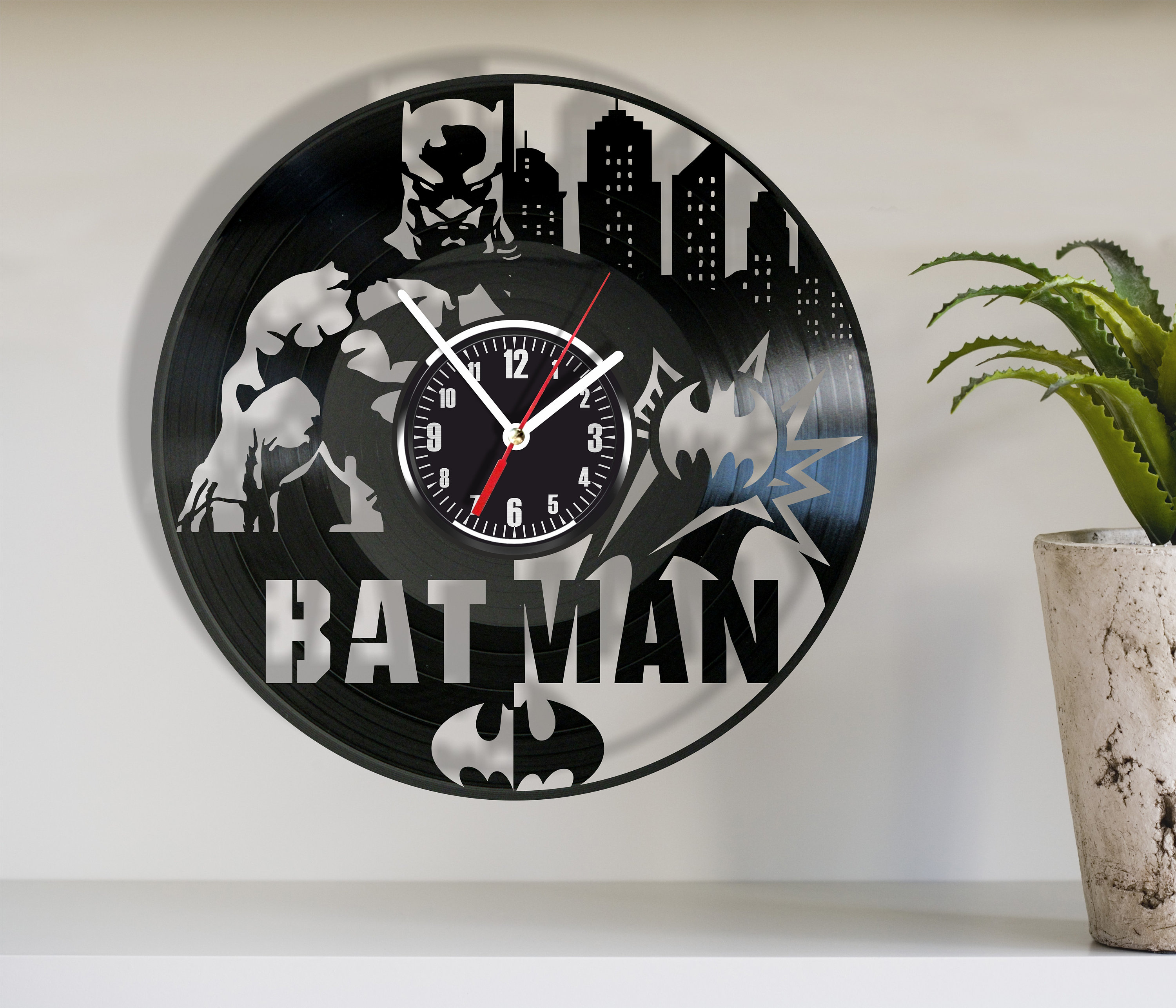 Superhero 9 Wall Clock Choose Your Design Vinyl Record Gift Idea Home ...