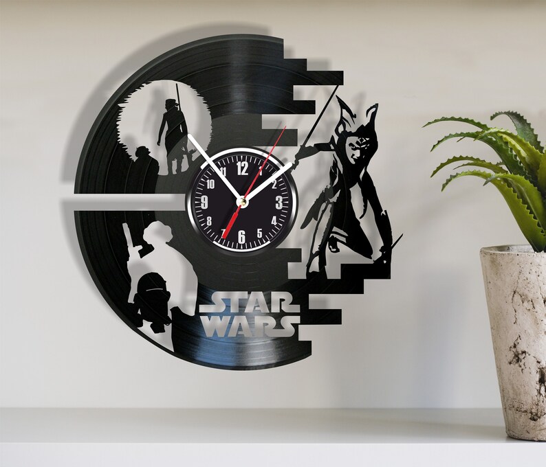 Star Wars Wall Clock Choose Your Design Vinyl Record Gift Idea Home ...