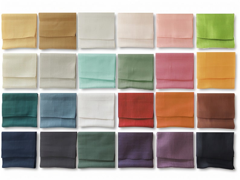 Linen Fabric Swatches in 30 Colors Linen Samples Fabric Scraps Natural ...