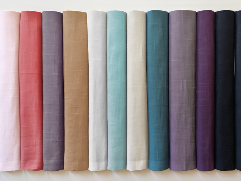 Linen Fabric Swatches in 30 Colors Linen Samples Fabric Scraps Natural ...