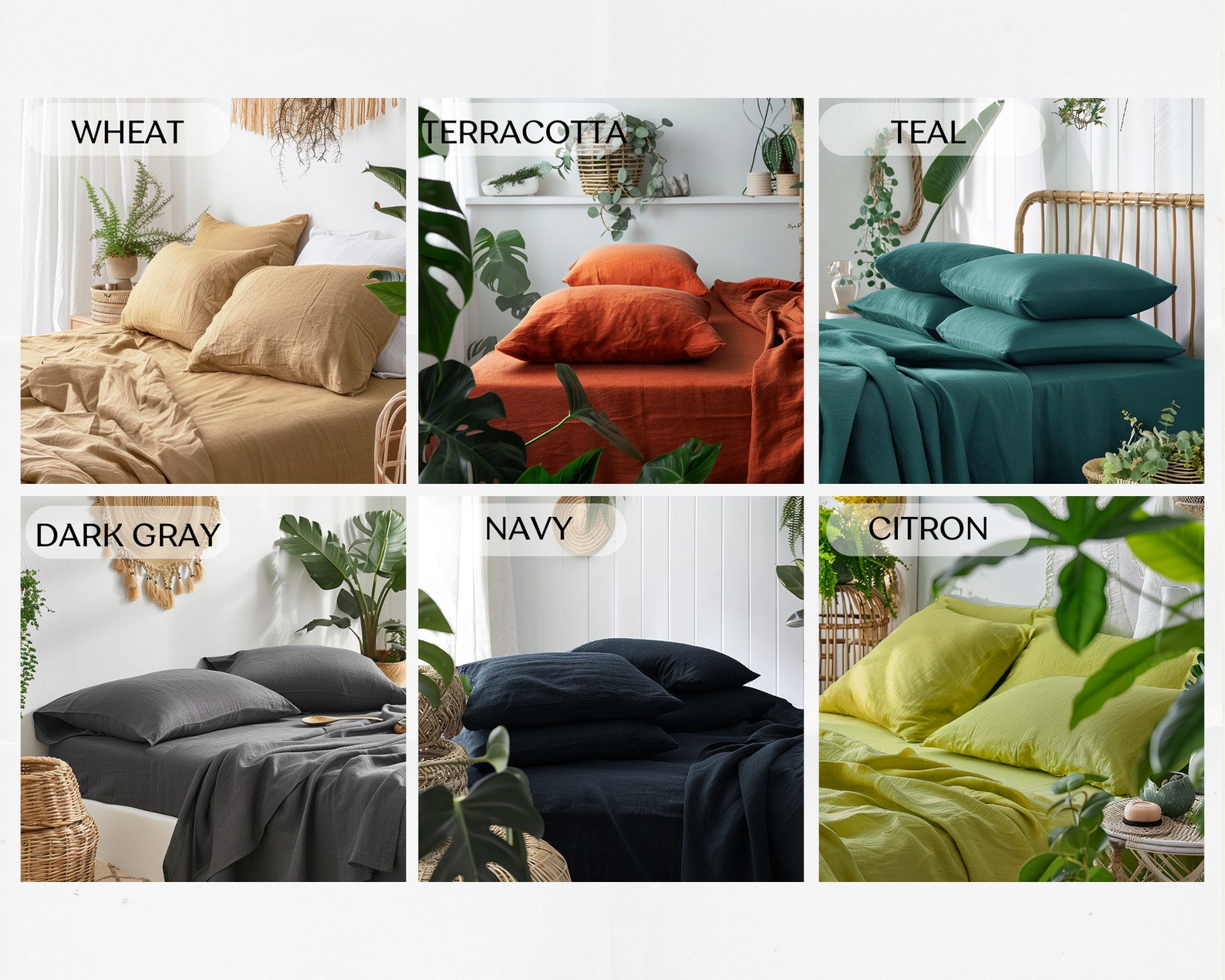 Curry Linen Sheet Set Flat Sheet Fitted Sheet 2 Pillowcases Yellow ...