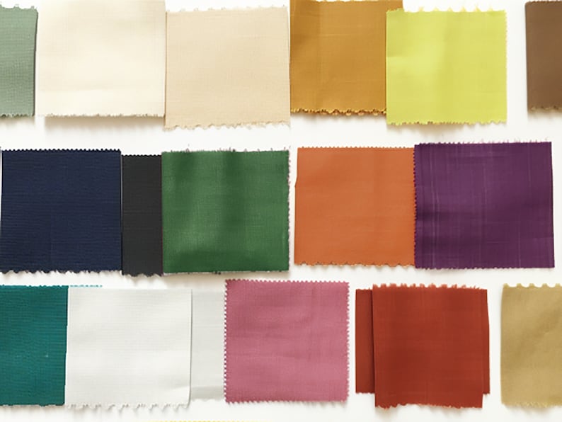 Linen Fabric Swatches in 30 Colors Linen Samples Fabric Scraps Natural ...