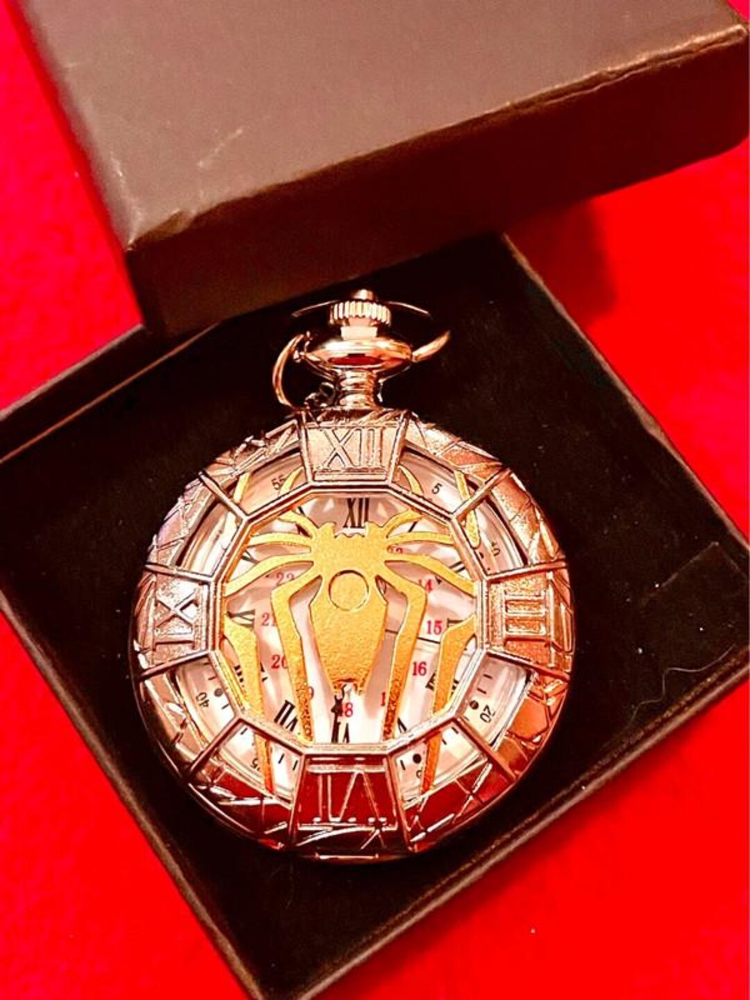 Spider-man Pocket Watch - Exclusive Design for Marvel Fans - Openwork ...