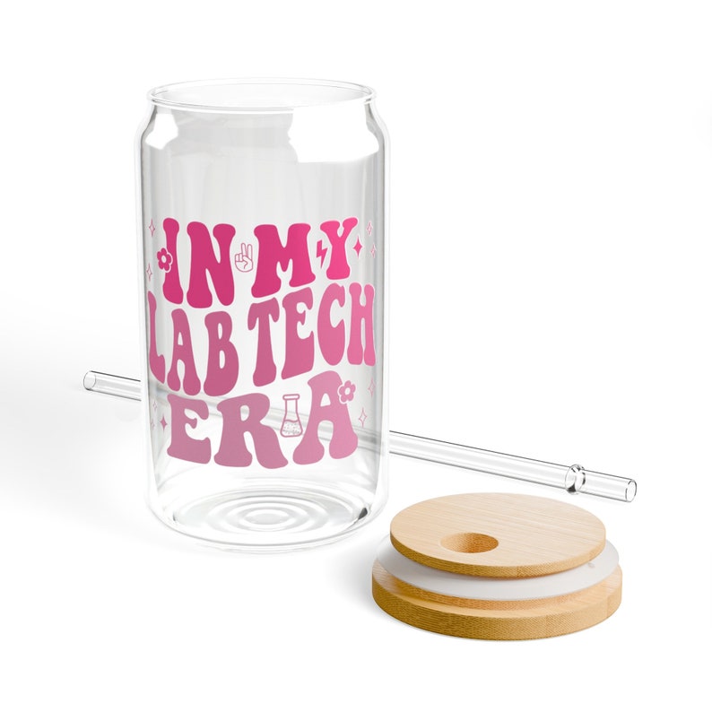 Lab Tech Sipper Glass With Straw, Gift for Graduate, Laboratory ...