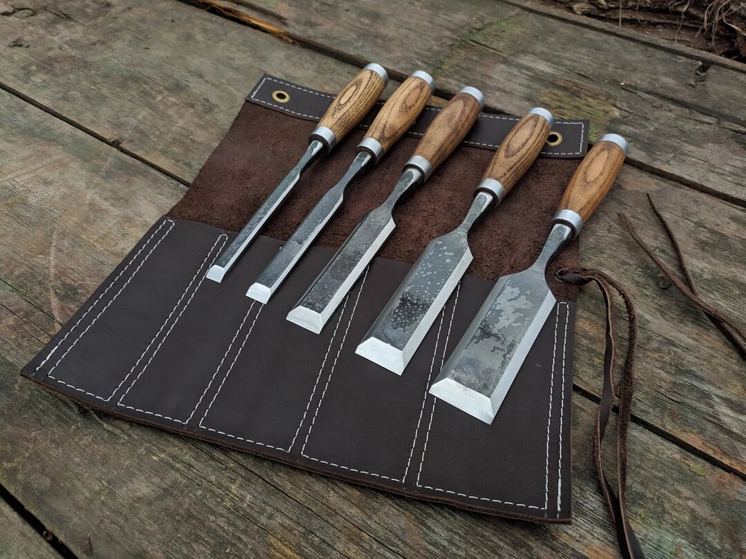 Hand Forged Chisel Set 5pcs. Woodworking Tools. Forged Chisel. Wood ...