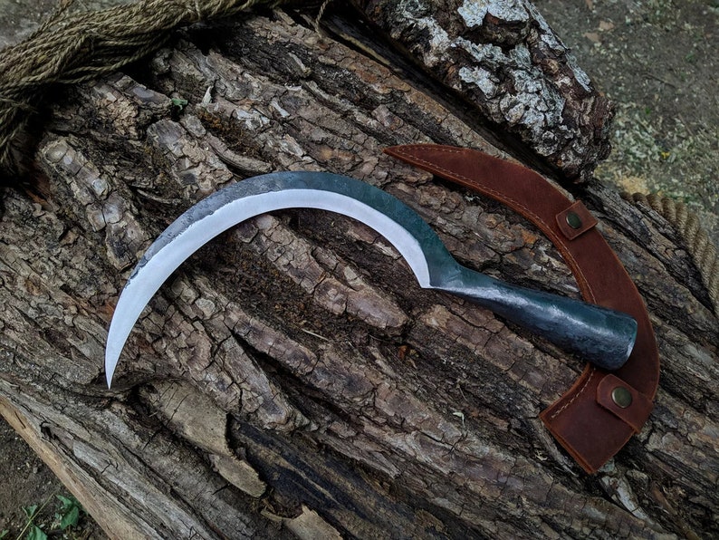 Forged Sickle With Forged Handle. the Tool for Herbalism. Forged Braid ...