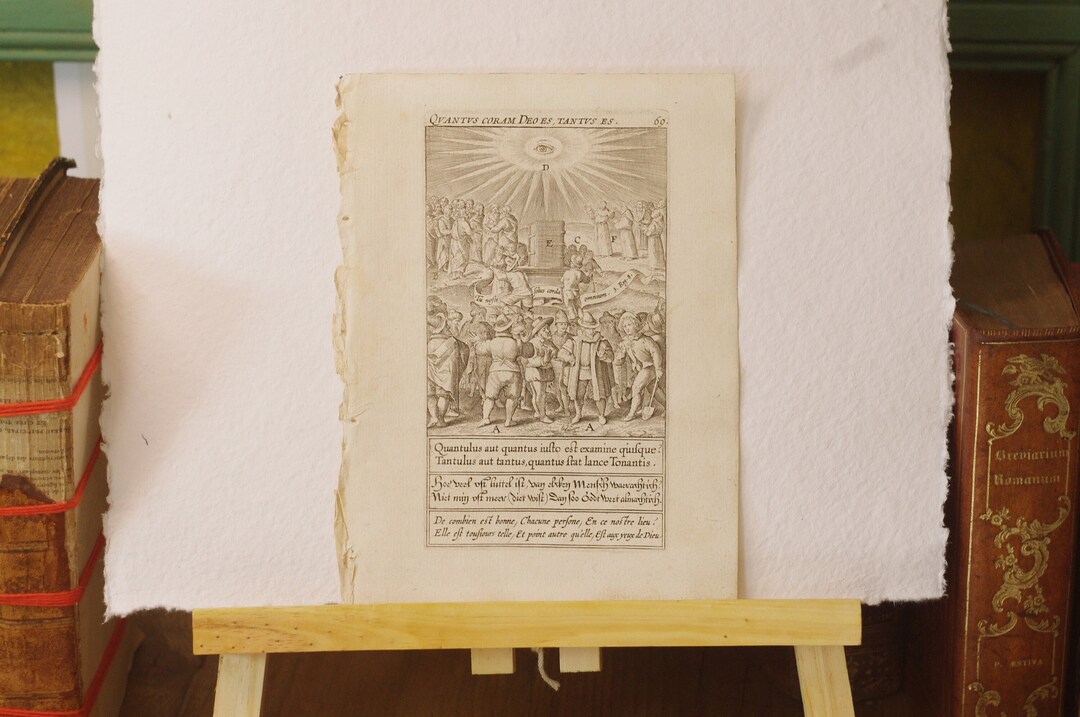 Gravure Ancienne 1600 Holy Bible Vintage Book Religionflammand-français ...