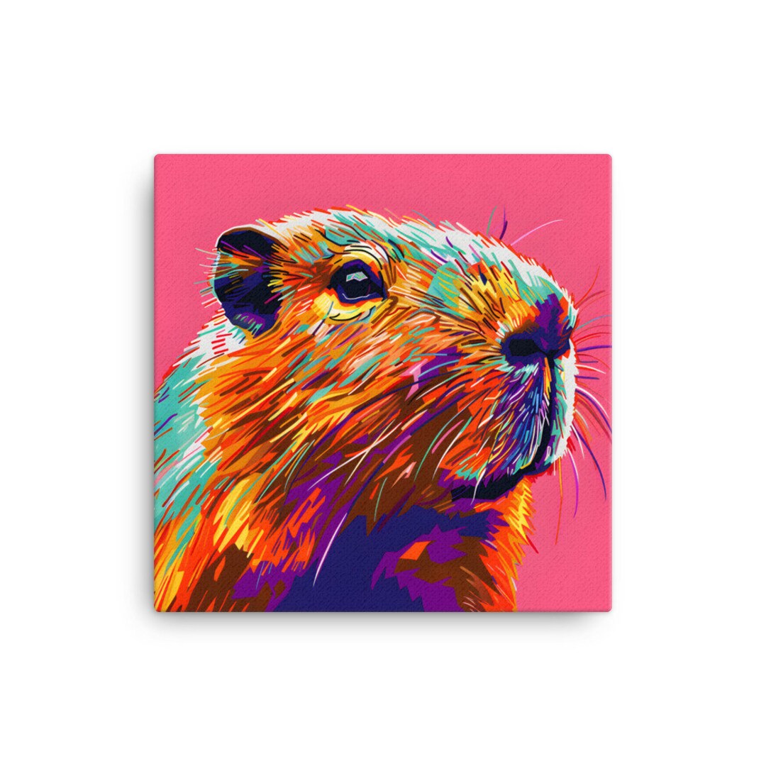 Capybara Pop Art Canvas Print Capybara Wall Art - Etsy