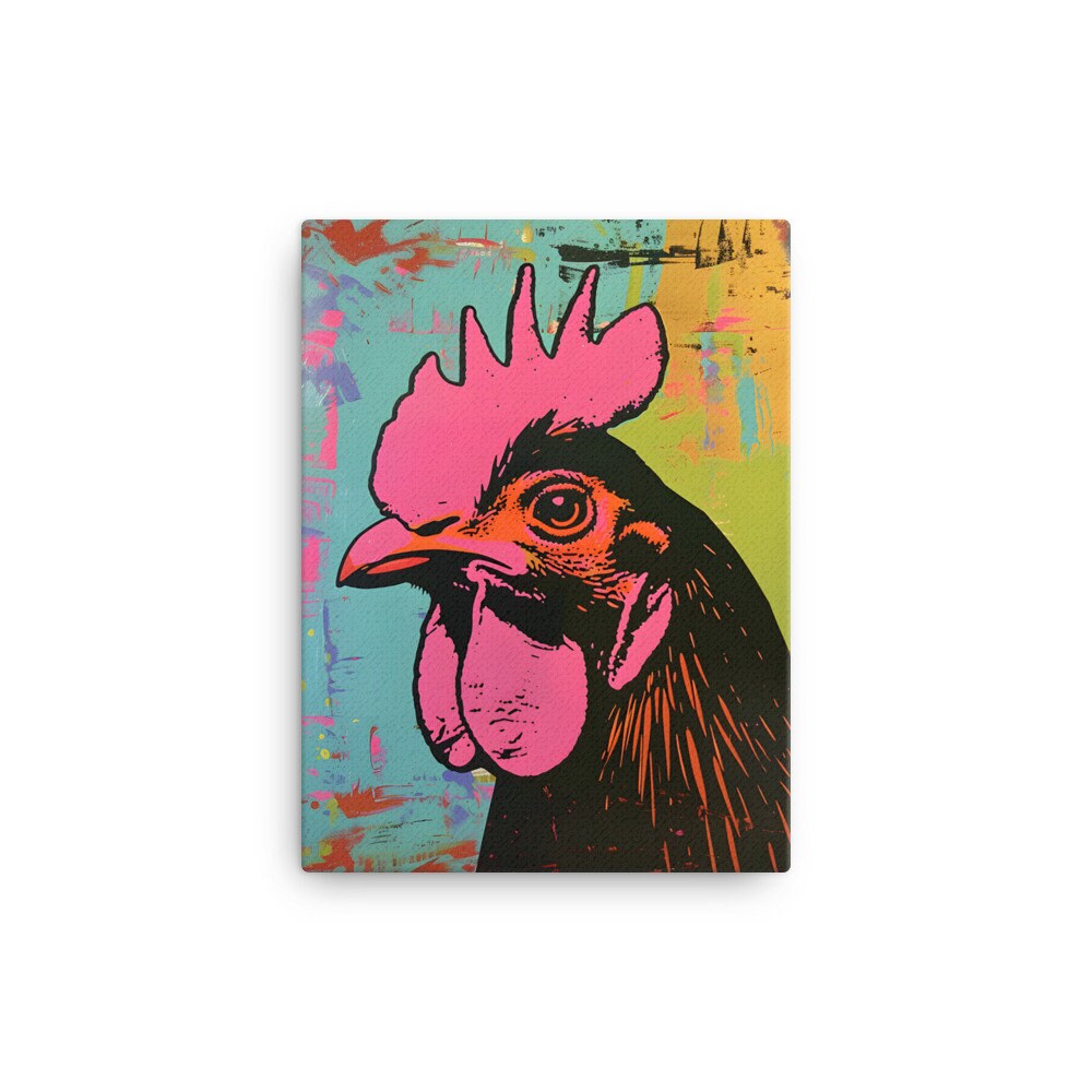 Modern Chicken Pop Art Canvas Print | Chicken Decor | Artwork - Etsy