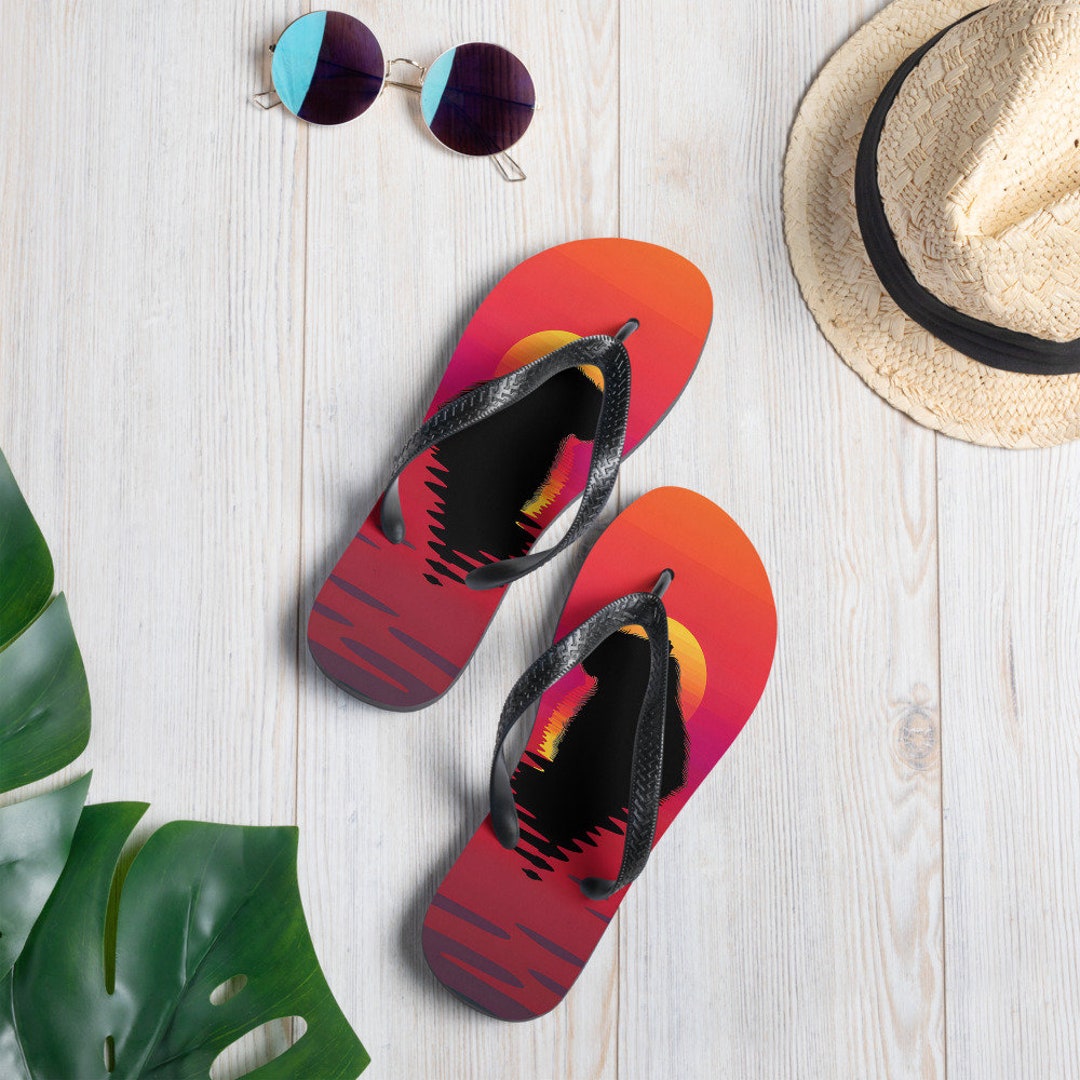 Sunset Capybara Flip-flops - Summer Shoes - Capybara Gifts - Etsy