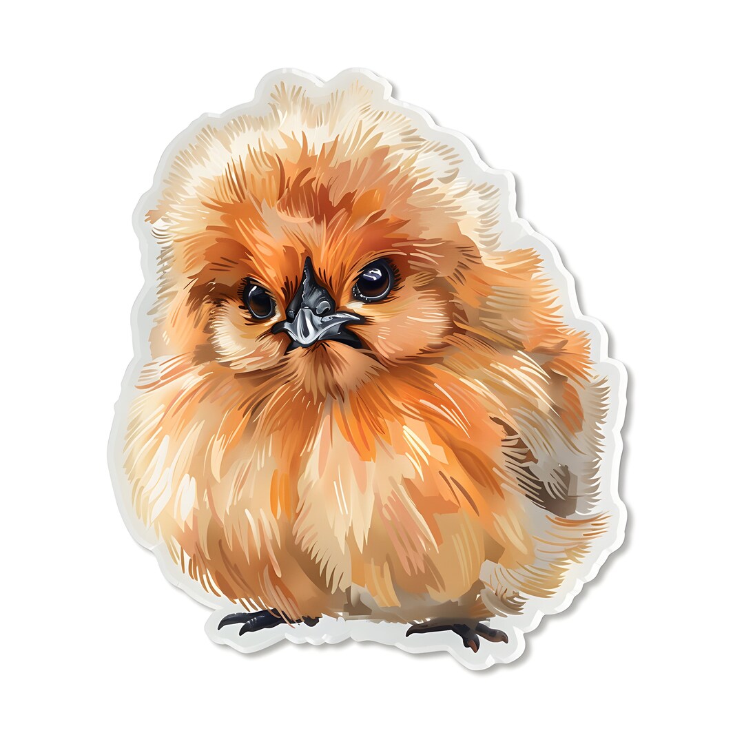 Silkie Chick Sticker - Silkie Chicken Car Decal - Window Decal - Laptop ...