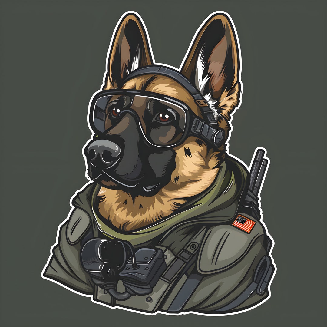 Military Working Dog Decal | German Shepherd Sticker | Handler Gifts ...