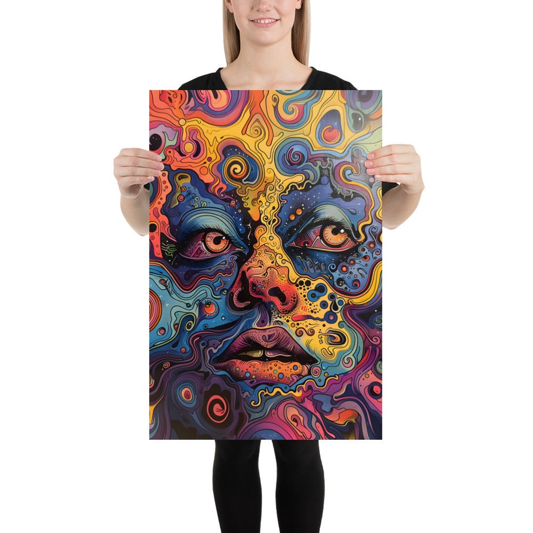Psychedelic Poster - DMT Inspired Art - Etsy