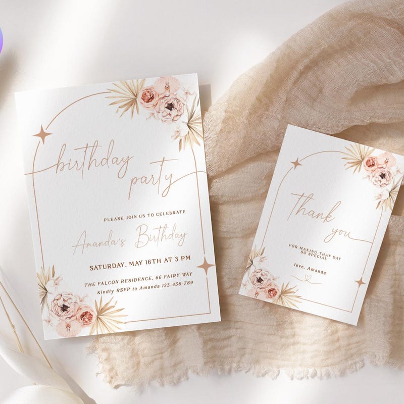 Bohemian Invite - Etsy