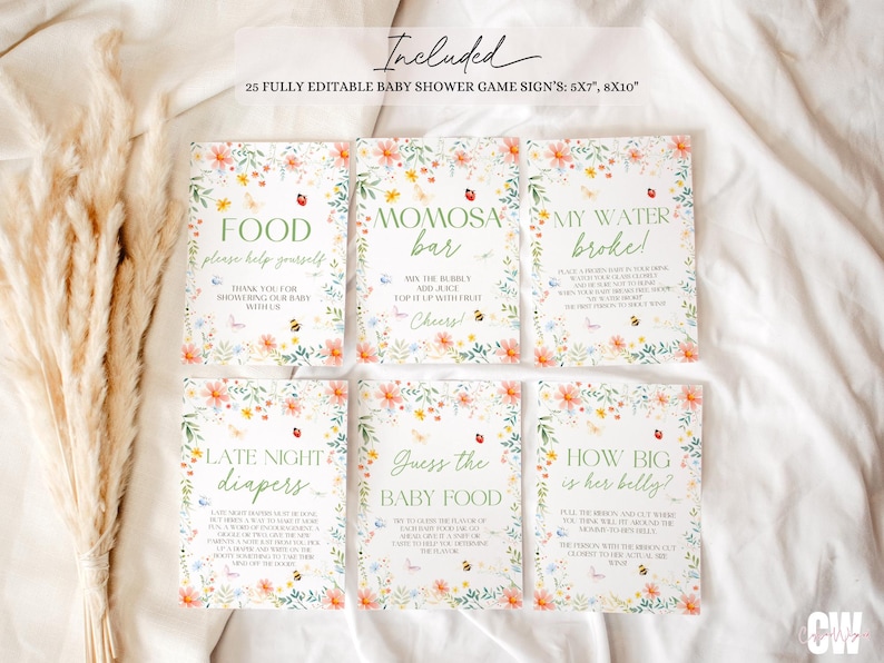 Love Bug Baby Shower Games Bundle – Editable Canva Template - Etsy
