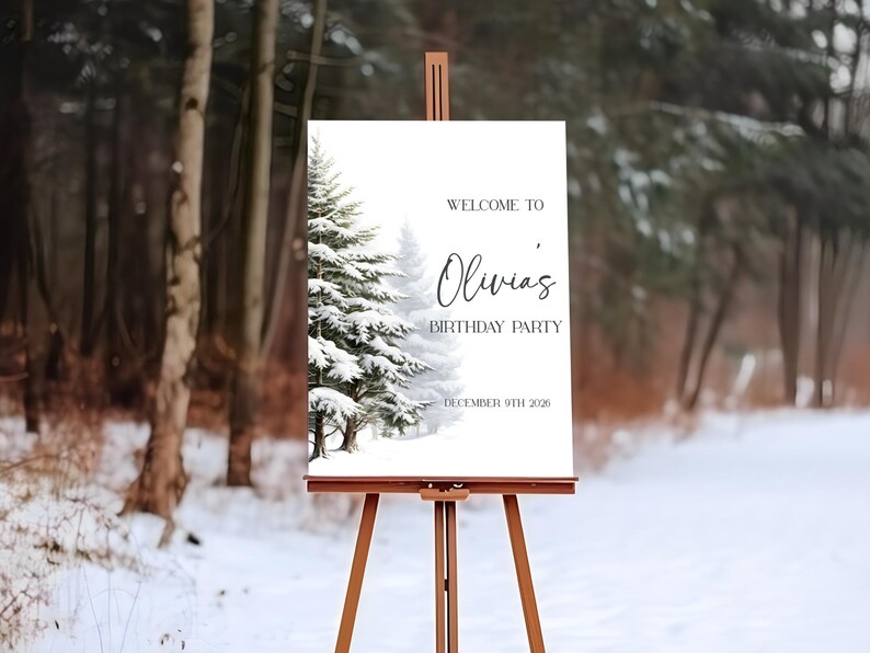 Winter Onederland 1st Birthday Bundle, Snowy Forest First Birthday ...