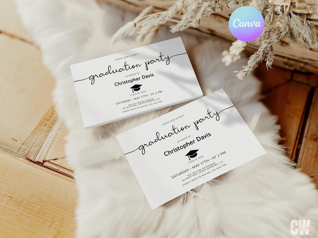 2025 Grad Announcement Card, Class of 2025 Graduation Invite, High ...