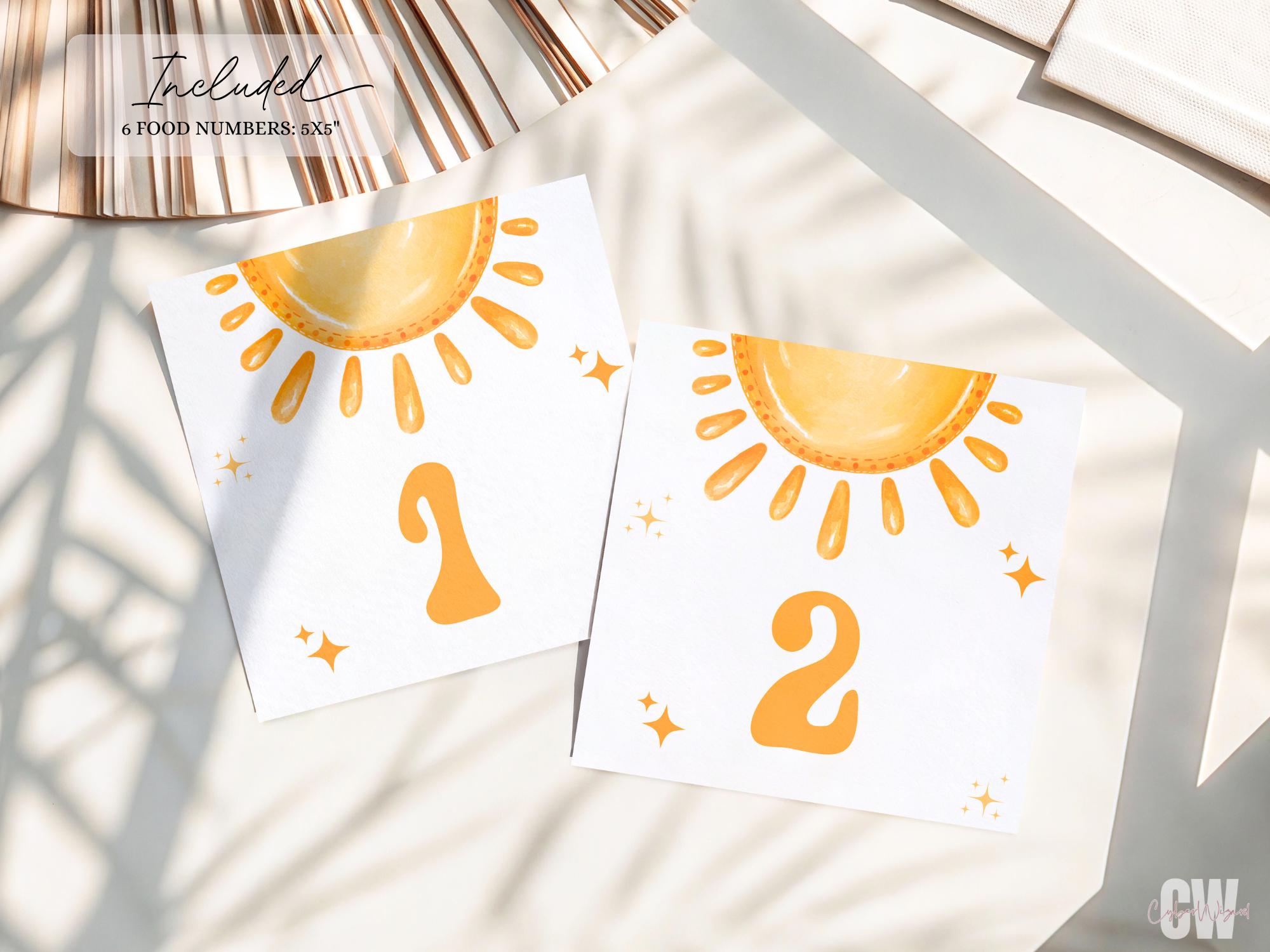 Editable Sunshine Baby Shower Games Bundle Retro Sun Baby Shower Game ...
