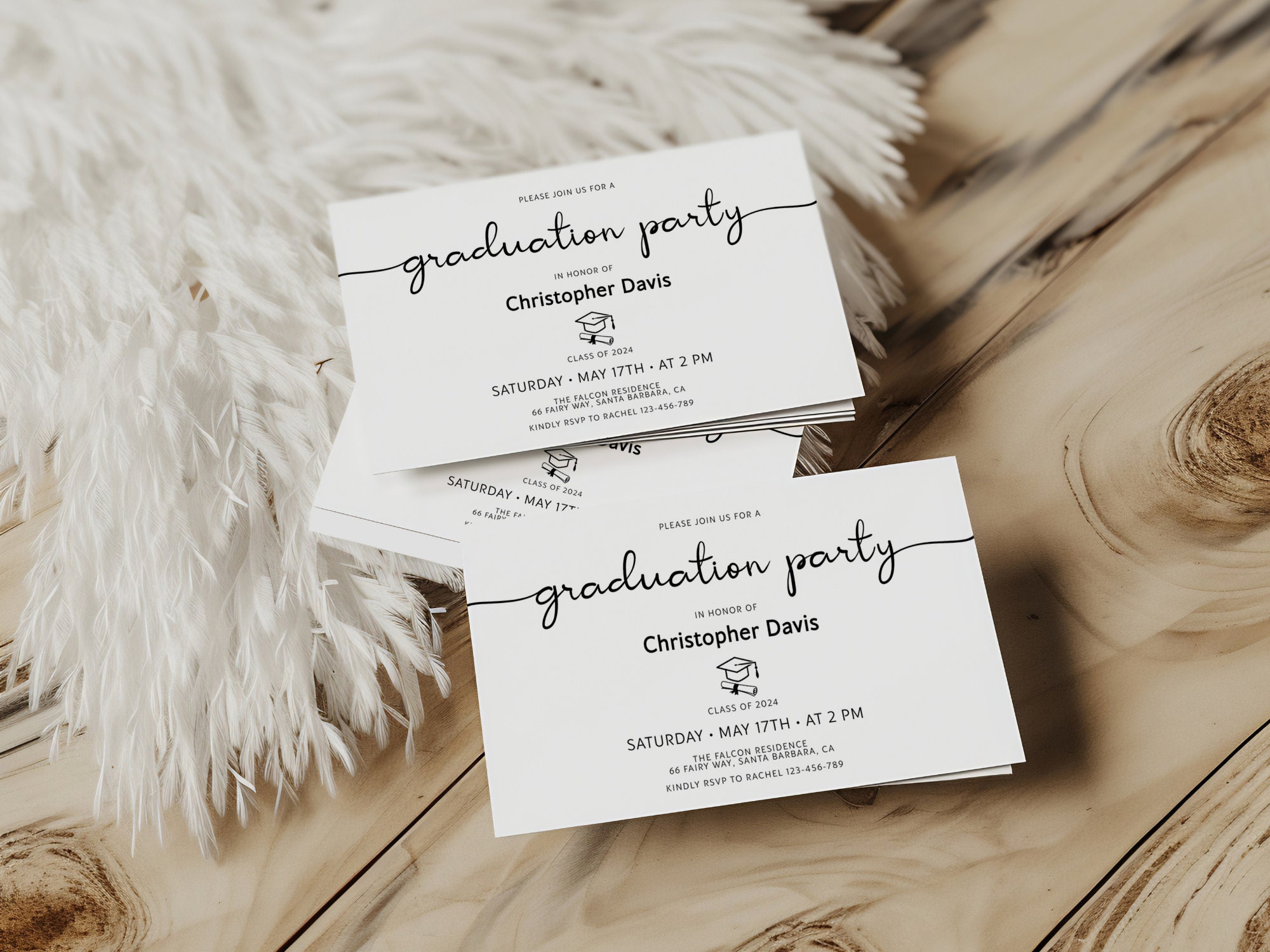 Graduation Party Details Card Mini Graduation Invites 5x3.5 Graduation ...