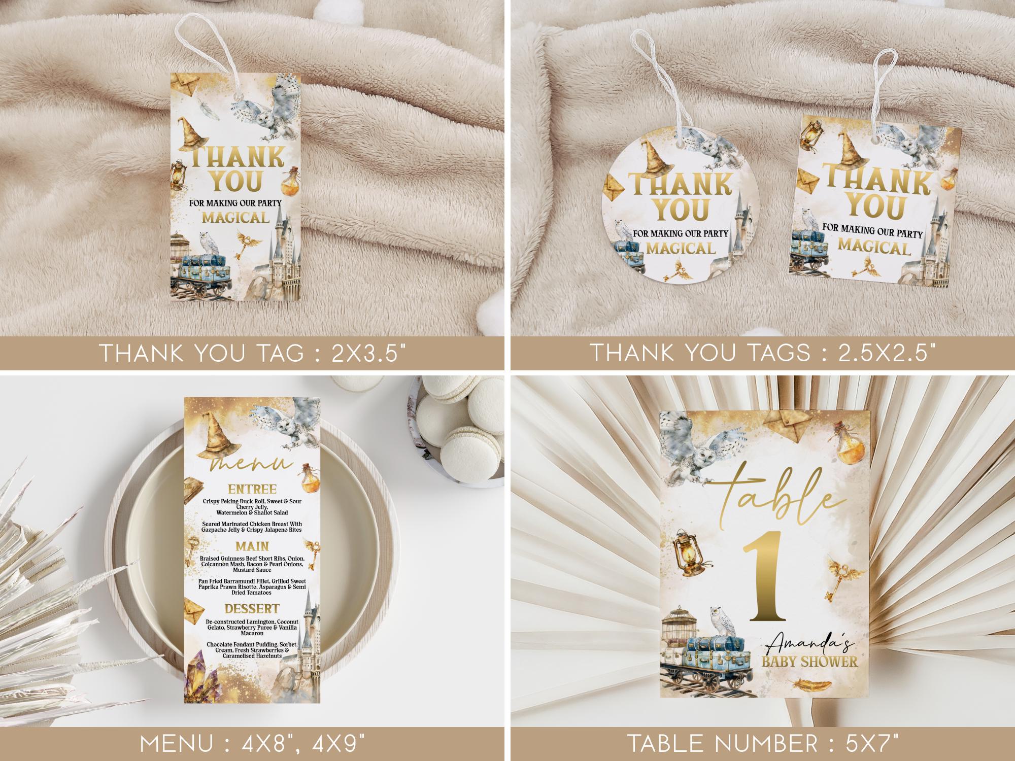 Wizard Baby Shower Bundle, School of Magic Baby Shower Party Kit ...
