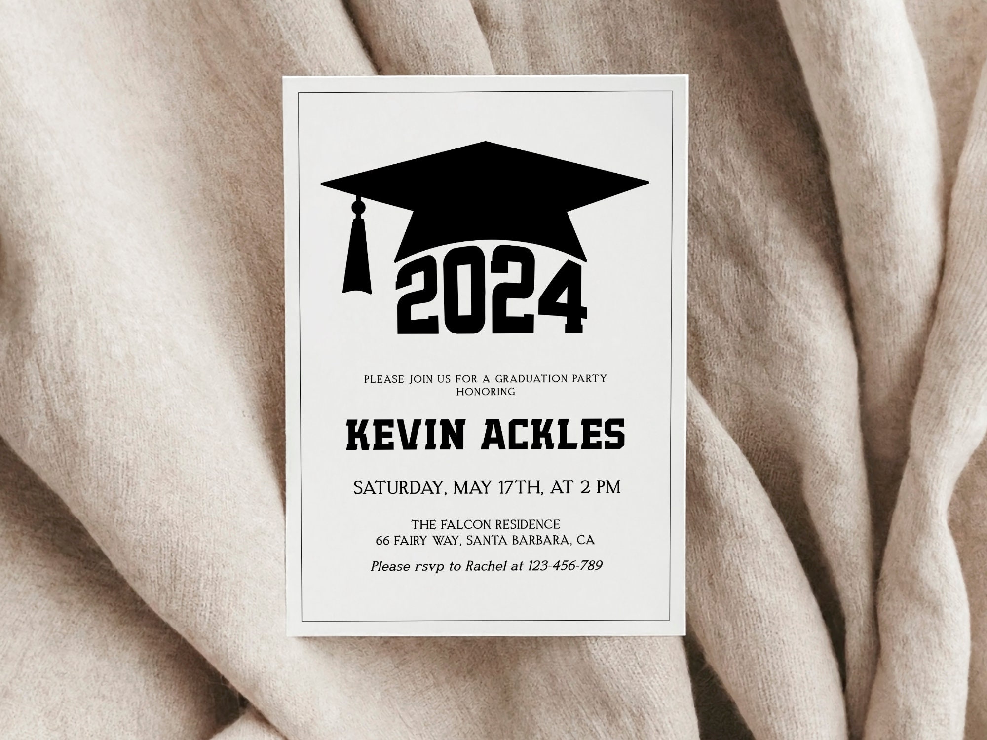 Masculine Graduation Announcement Senior Graduation Party Boys ...