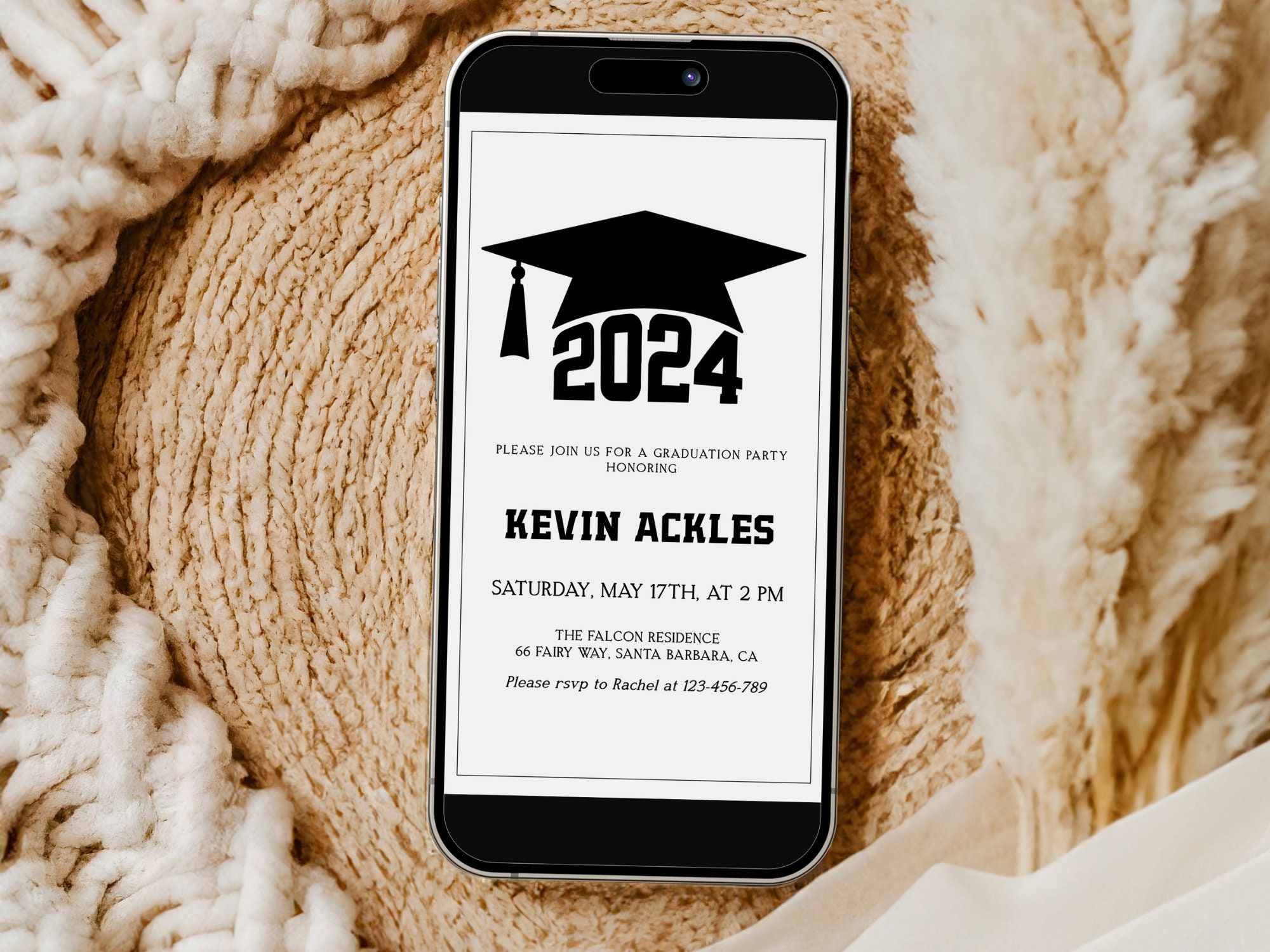 Masculine Graduation Announcement Senior Graduation Party Boys ...