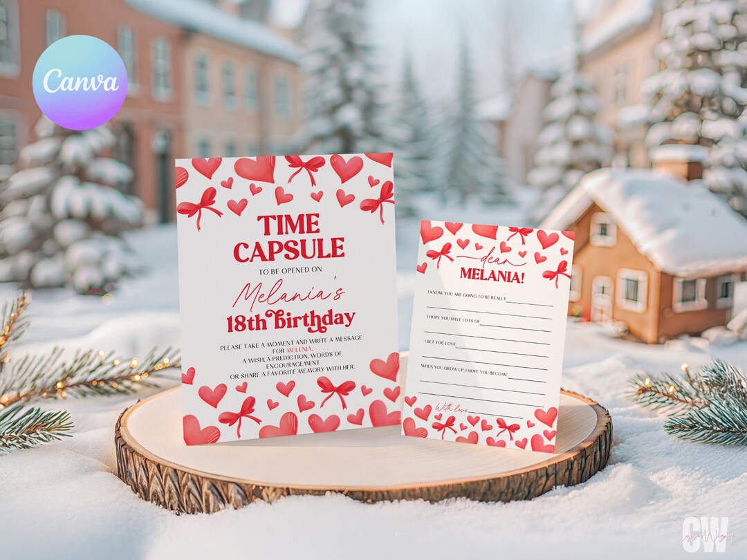 Little Sweetheart Time Capsule Sign and Cards – Valentine Theme ...