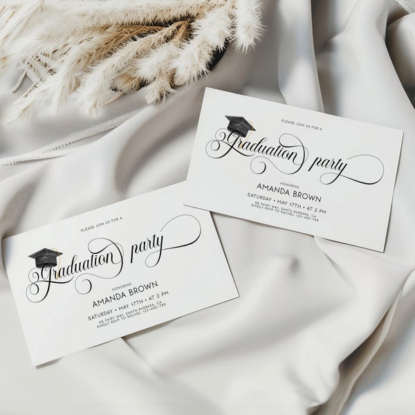 3x5 Graduation Party Invitation - Etsy