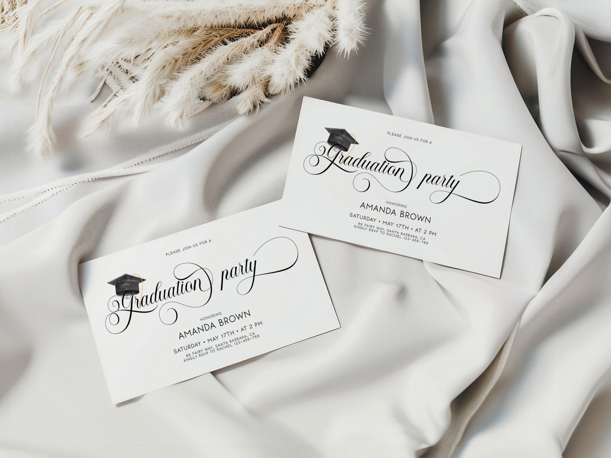 Graduation Party Details Card Mini Graduation Invites 5x3.5 Graduation ...