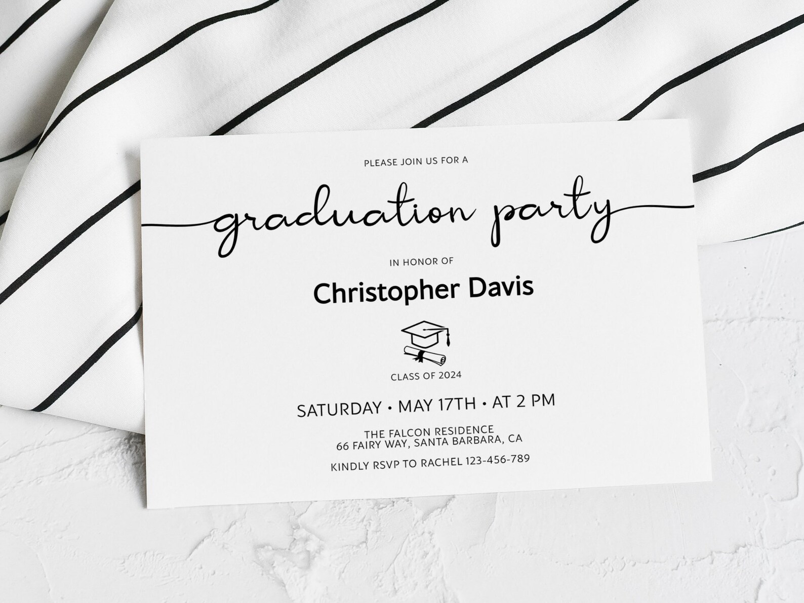 Graduation Party Details Card Mini Graduation Invites 5x3.5 Graduation ...