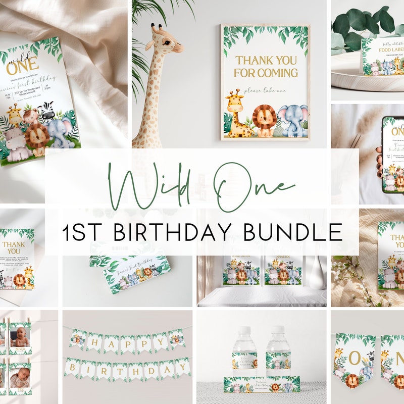 Wild One Birthday Bundle - Etsy