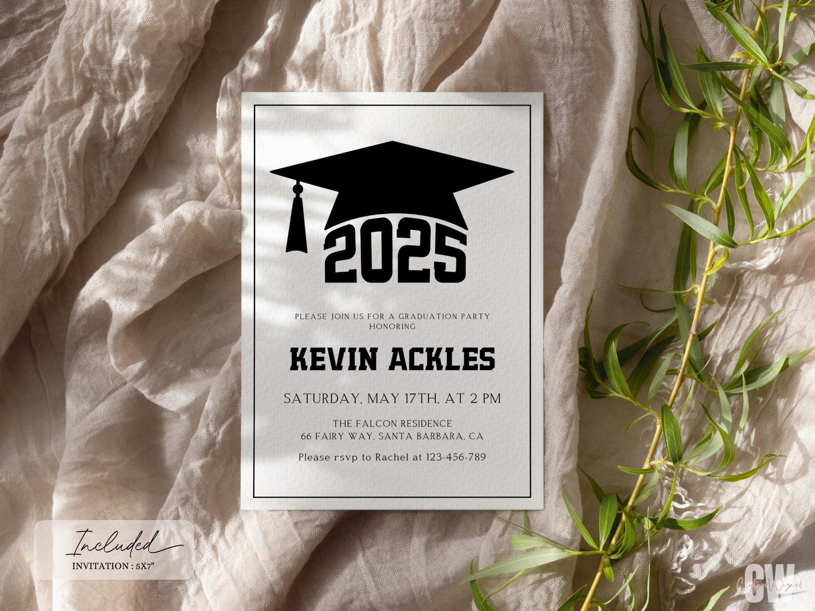 Masculine Graduation Announcement Senior Graduation Party Boys ...