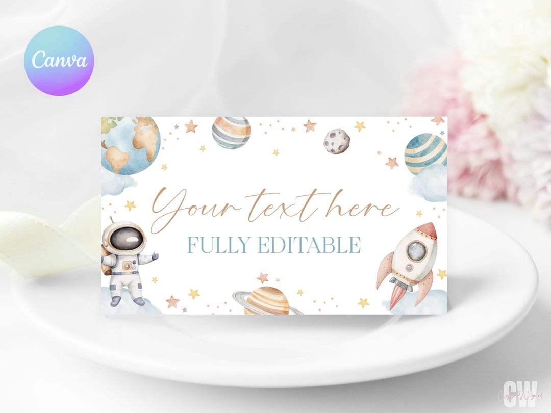 Editable Outer Space Food Label Template, Printable Trip Around the Sun ...