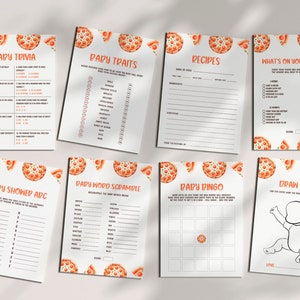 Slice Slice Baby Shower Game Bundle Pizza Baby Shower Game Pack ...
