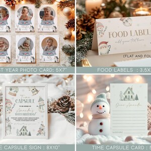 Winter Wonderland 1st Birthday Bundle, Winter Woodland First Birthday ...