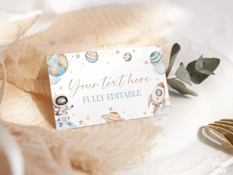 Editable Outer Space Food Label Template, Printable Trip Around the Sun ...