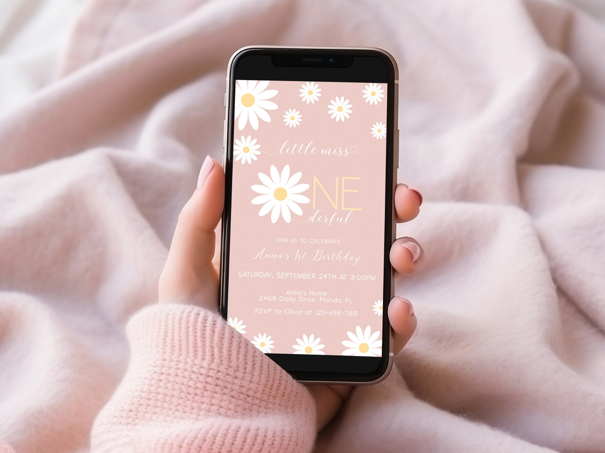 Daisy First Birthday Invitation Bundle Daisy 1st Birthday Bundle Retro ...