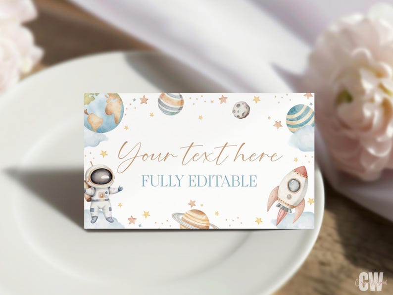 Editable Outer Space Food Label Template, Printable Trip Around the Sun ...