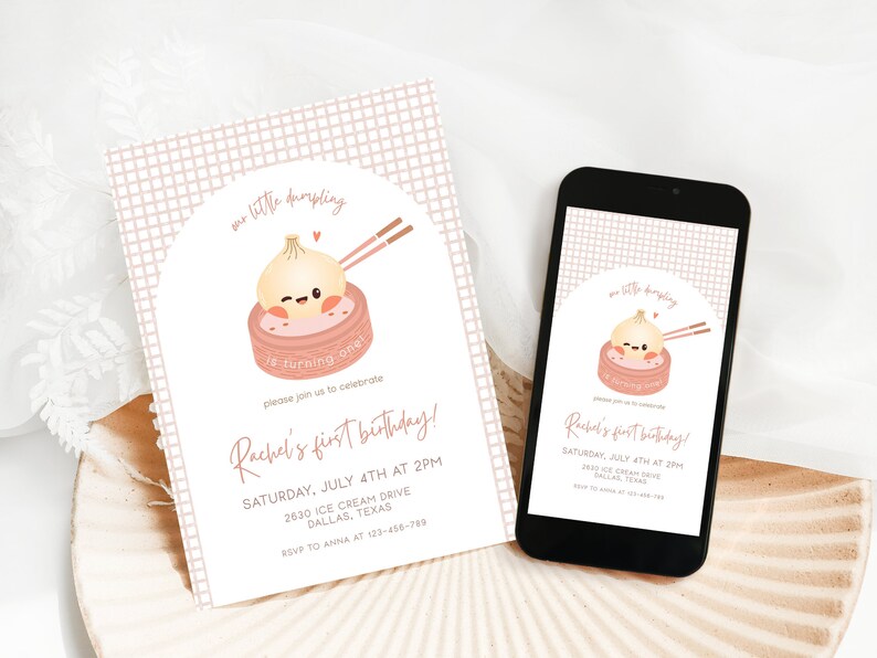 Dumpling Birthday Invitation Bundle Dim Sum Birthday Bundle Little ...