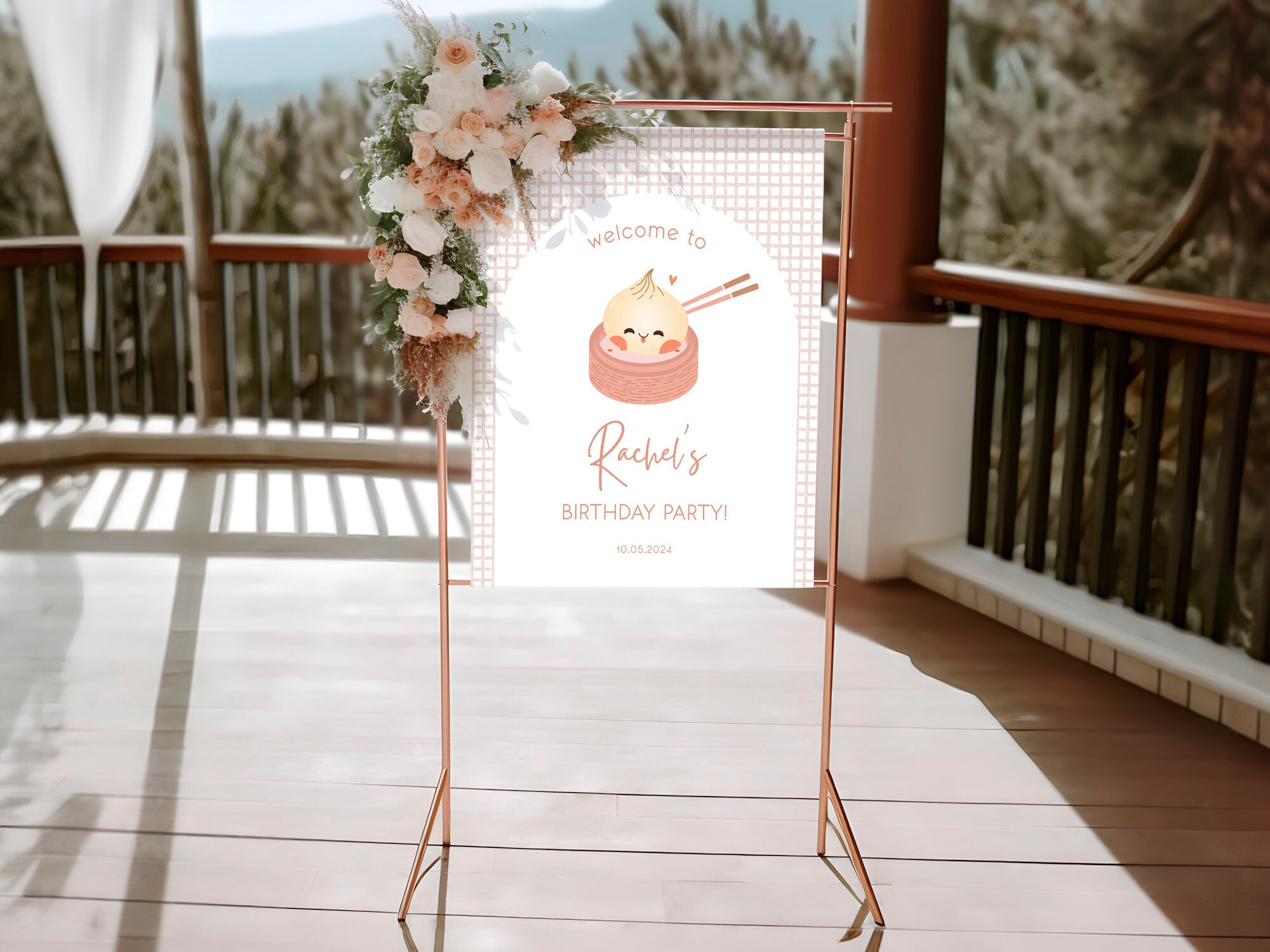 Dumpling Welcome Sign Bao Birthday Party Welcome Poster Dumpling ...